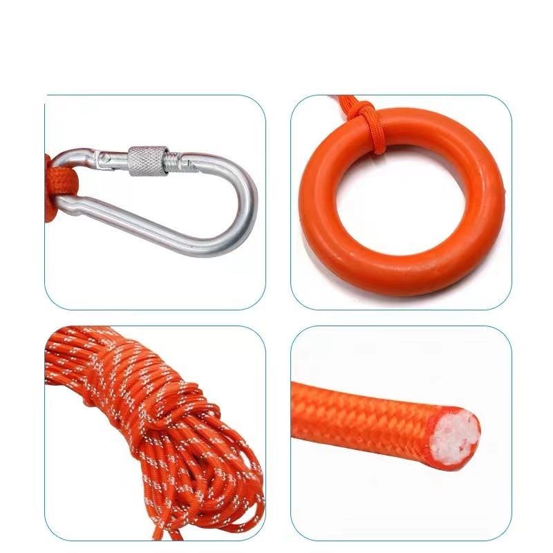 Water life-saving rope, rescue floating rope, lifebuoy, cable-throwing rope, snorkeling safety ...