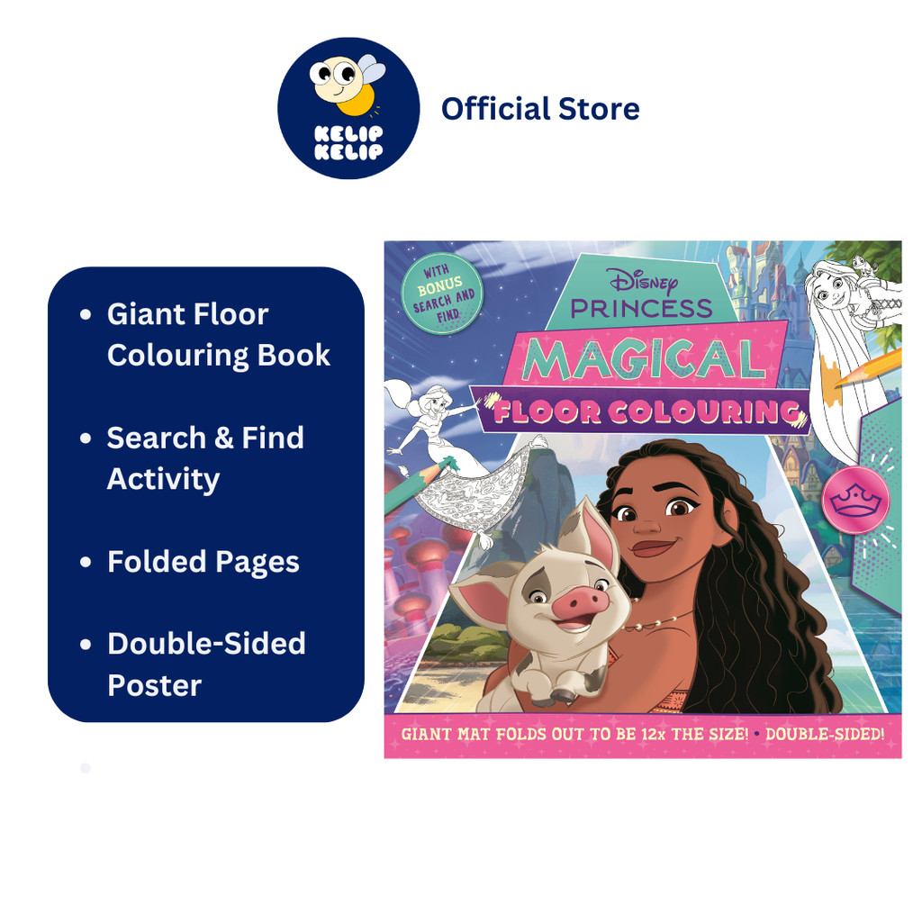 Disney Princess Giant Floor Mat Magical Colouring Book For Kids To ...