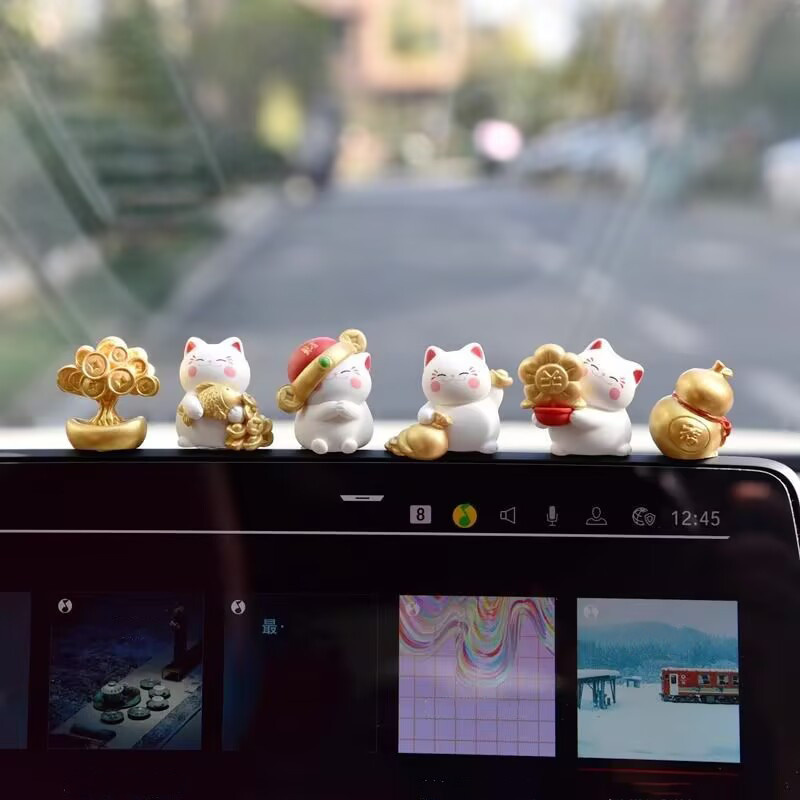 4/5/6Pcs Mini Micro Landscape Creative Cute Lucky Cat Doll Ornament ...