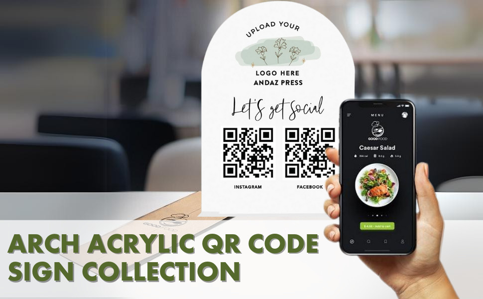 Custom QR Code Sign with Logo for Pop Up Shop, Vendor Booth Display ...