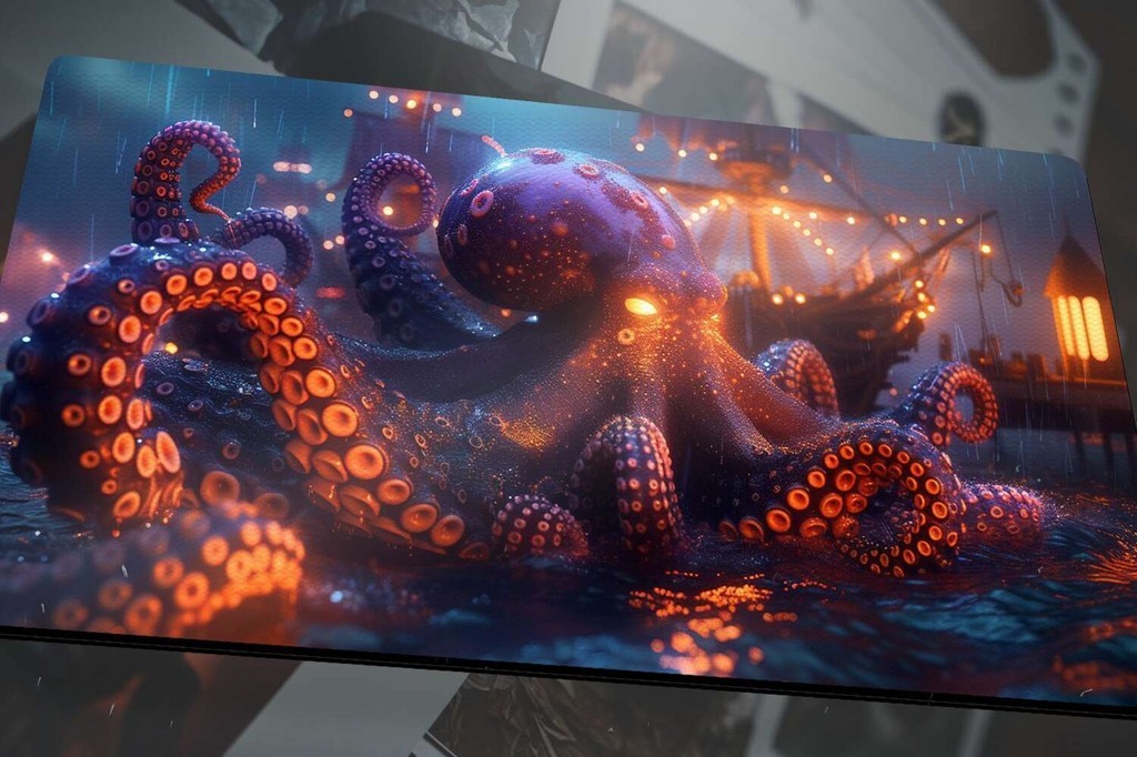 Octopus Cryptid Kraken Sea Monster MTG Playmat Crypid Gaming Deskmat ...