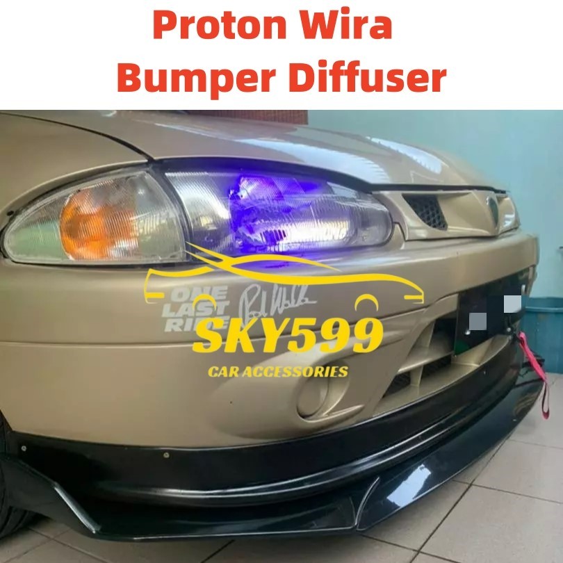 Proton Wira Front Bumper Diffuser Lip Wrap Angle Splitters Spoiler ...