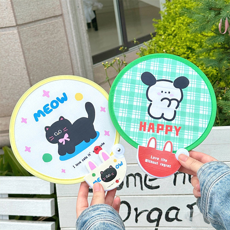 Portable Hand Fan Creative Photo Props Back Reflector Cartoon Capybara ...