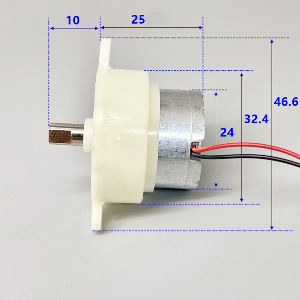 DC 3V-5V Micro 300 Gear Electric Motor Silent 4-7RPM Slow Speed Stage ...