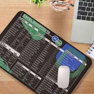 Excel Shortcuts Black Desk Mat for Dorm Office Desk Pad Mouse Pad ...