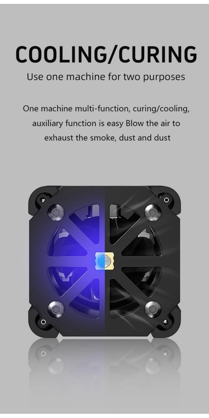 Maant MY-01 Power Cooling Fan UV Curing Lamp Fast Heat Dissipation UV Curing Smoke Exhaust ...