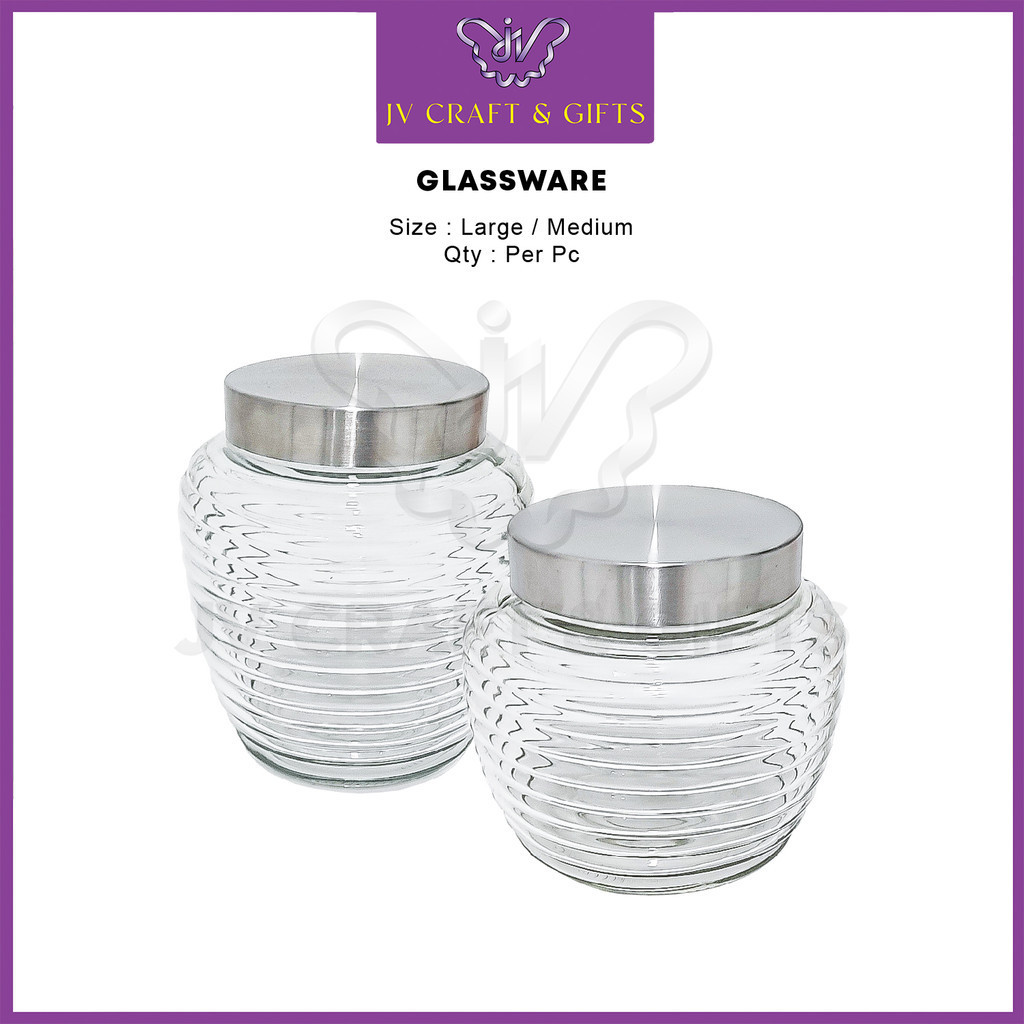Glass Container With Lid | Balang Kaca Kuih Muih Mini Dodol Food ...
