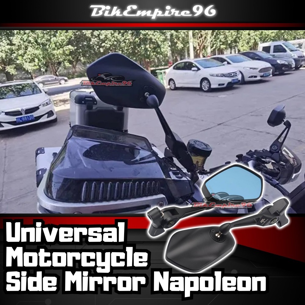 Motorcycle Universal Side Mirror Napoleon Design CNC Aluminum Anti ...