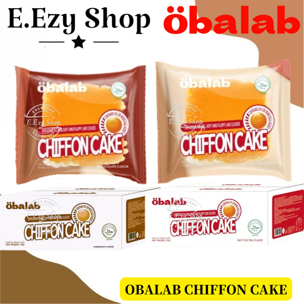 OBALAB CHIFFON CAKE 60G SALTY SOY MILK / CHOCOLATE | Shopee Malaysia