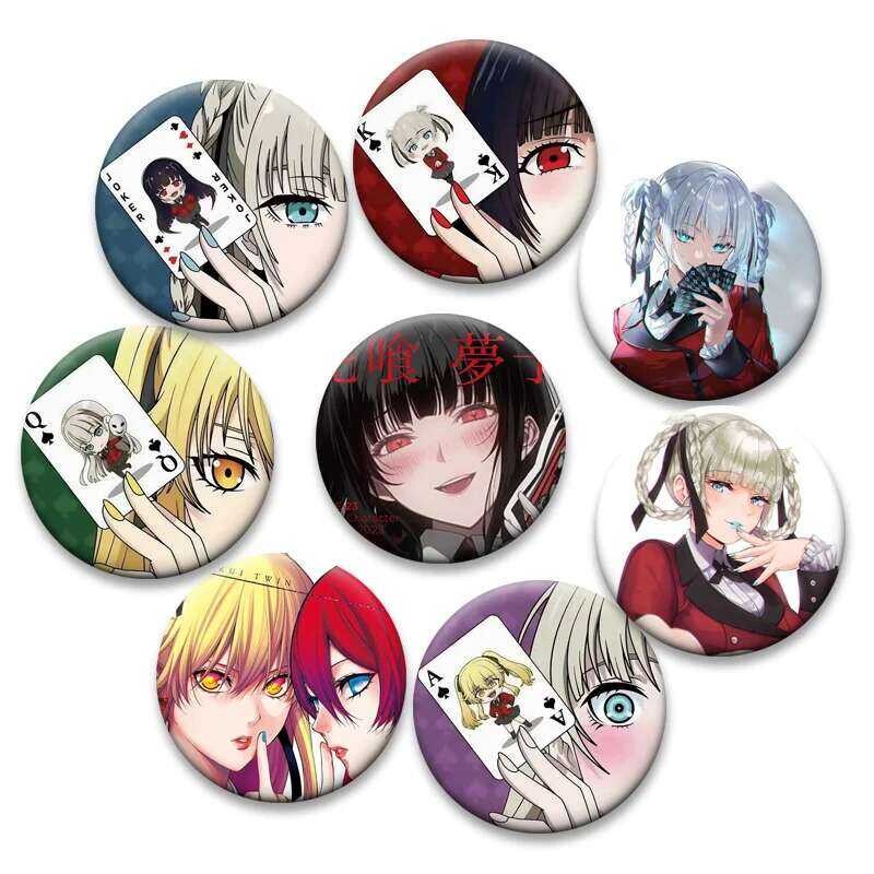 Anime Kakegurui Pins Cute Cartoon Badge Jabami Yumeko Saotome Meari ...
