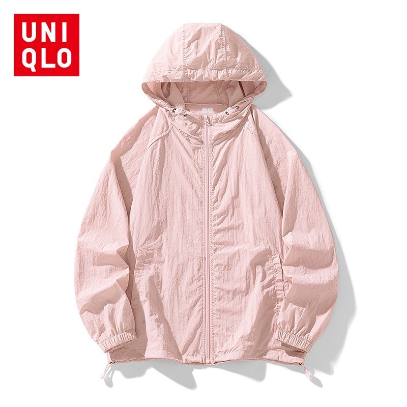 Uniqlo UPF50+ Women's Summer Versatile Thin Sunscreen Jacket Hooded Sunscreen Jacket Zipper ...