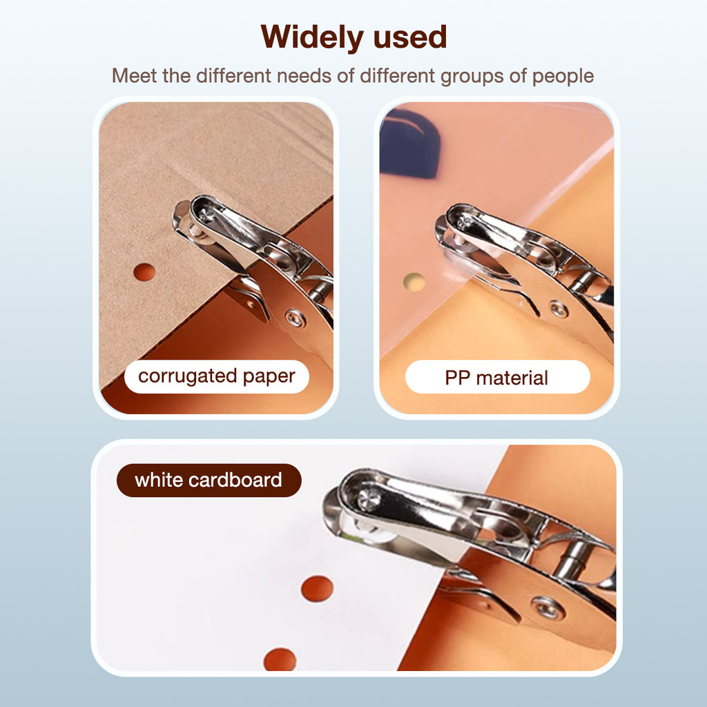 3/6mm Paper Puncher Single Hand Held Paper Hole Punching Material Metal ...