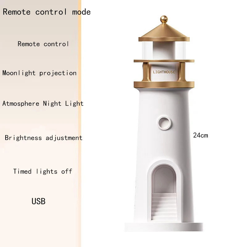 Moonlight Lighthouse Projection Atmosphere Night Light Bedroom Bedhead ...