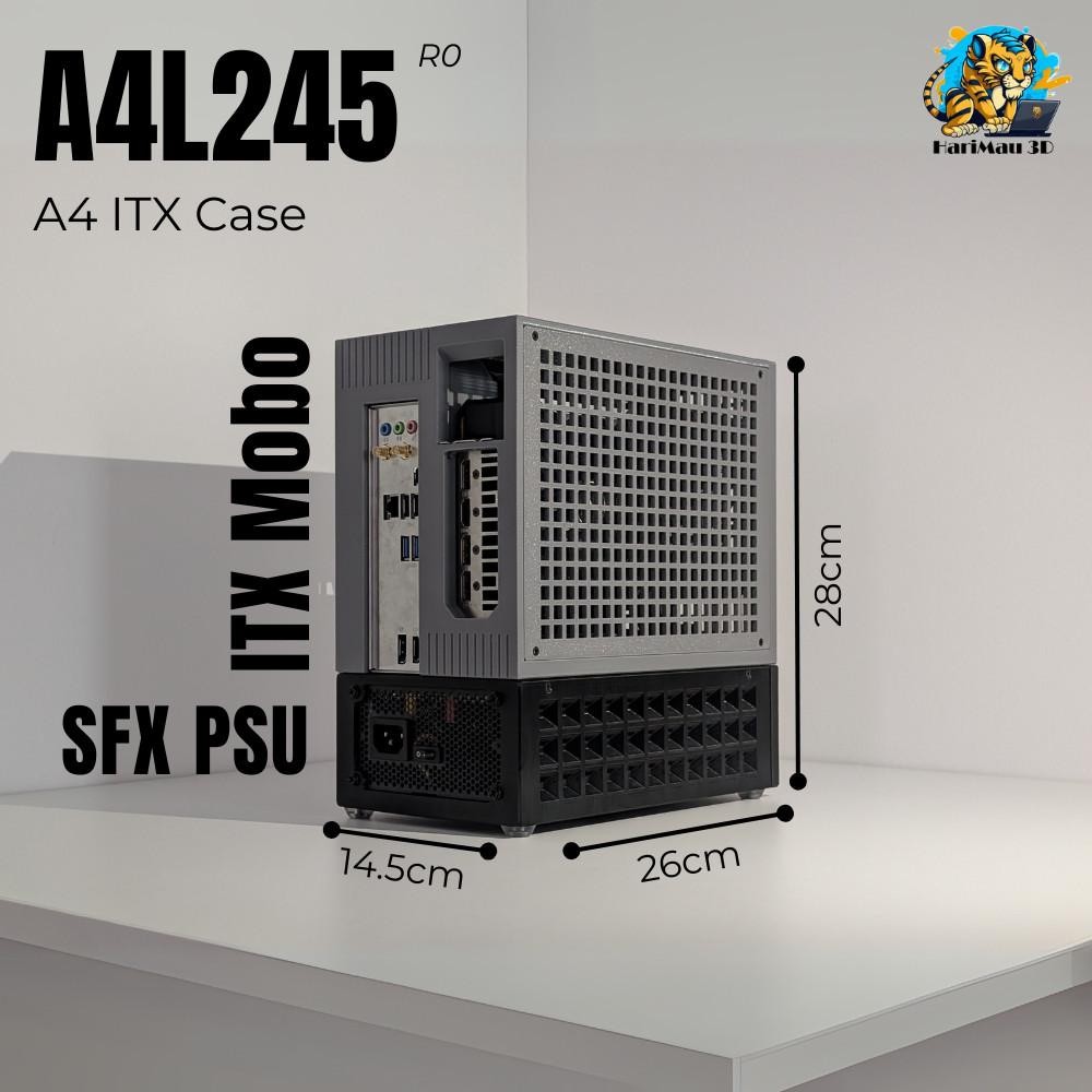 [ A4L245 ] ITX Case / Casing ( A4 / Ultra Passive Cooling / Dual Tone ...
