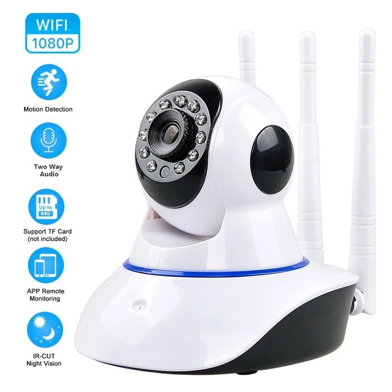 Camera IP Robot 3 Antennas Wifi Night Vision Full HD 360º Microphone ...