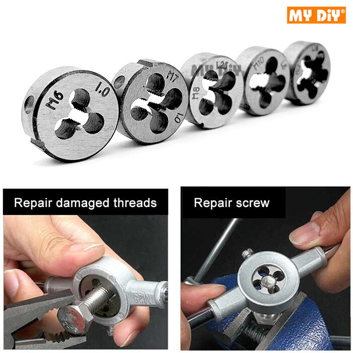 MYDIYHOMEDEPOT - 6PCS SCREW TAP WRENCH THREADING TAPPING TOOL KIT ...