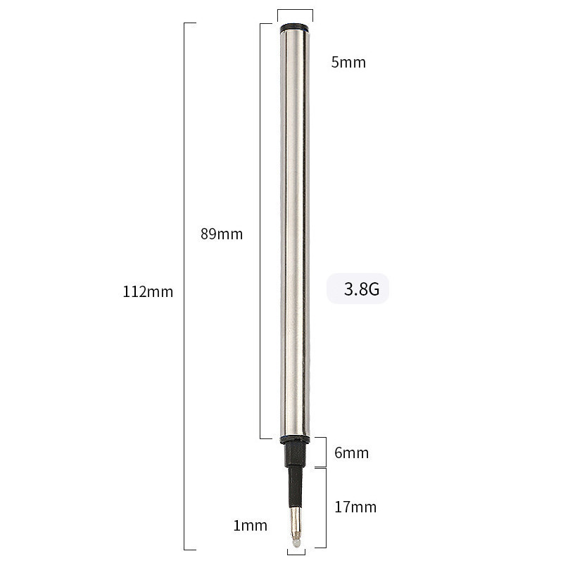 1Pc metal rotating ballpoint pen core, black blue red pen tip 1mm ...