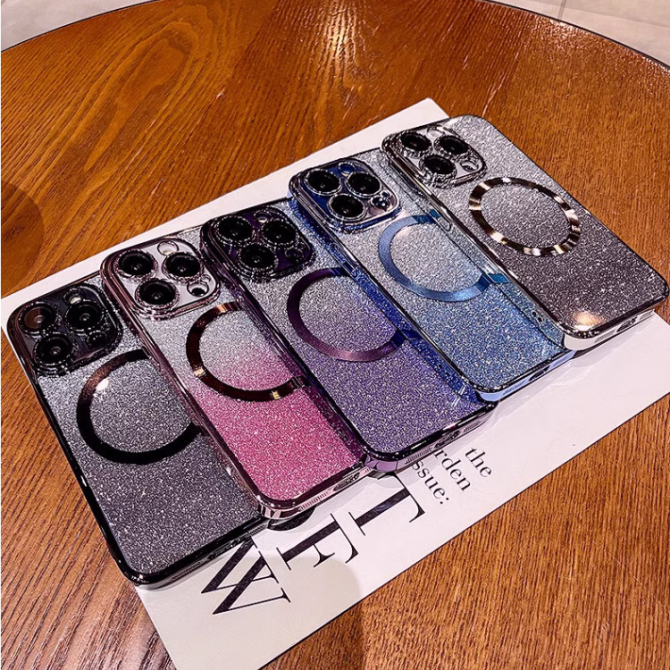 Case With Magnetic Suction for Xiaomi Redmi A3 2024 A1 A2 Plus + Casing Plating Glitter Soft ...