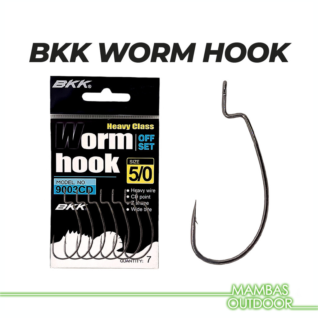 BKK Worm Hook Original Soft Plastic SP Fishing Casting Mata Kail ...
