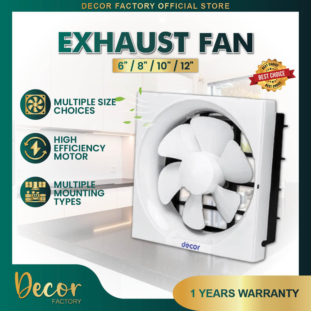 Exhaust Fan 6” 8” 10” 12” Wall Exhaust Fan Ceiling Exhaust Fan Ekzos ...