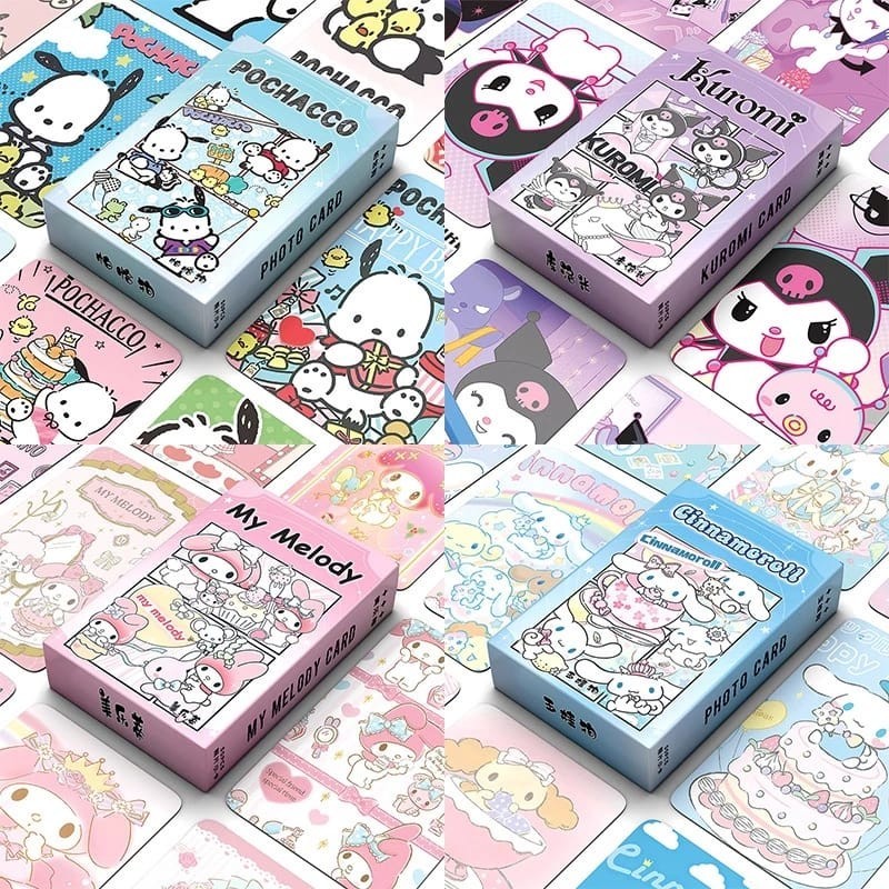 50pcs/box Sanrio Card Photo Card Kuromi Cinnamoroll Melody Pochacco ...