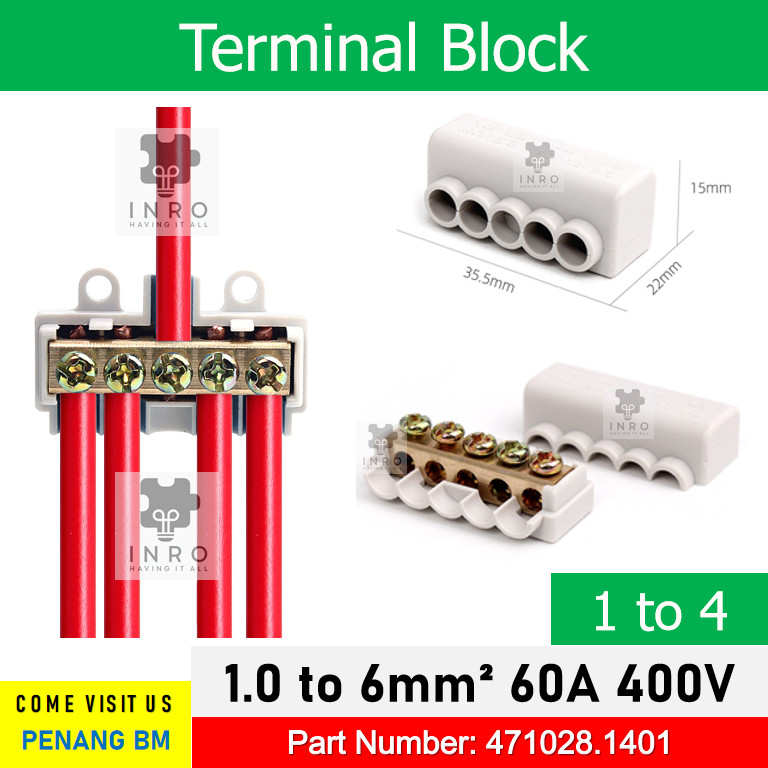 1 to 2 , 1 to 4 , 1 to 3 Terminal Block 4mm2 6mm2 16mm2 35mm2 ...