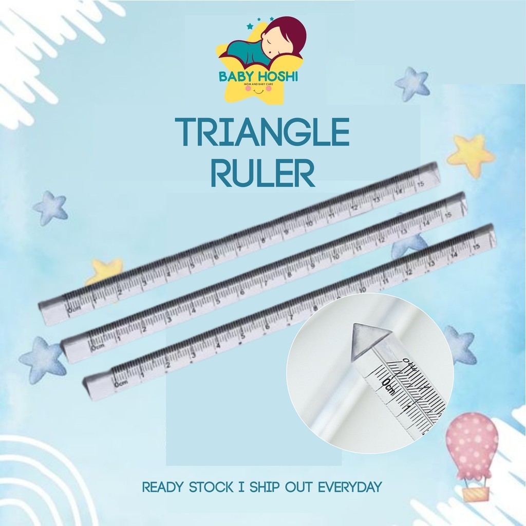 BH Three-Dimensional Triangular Straight Math Drawing Ruler Measurement ...