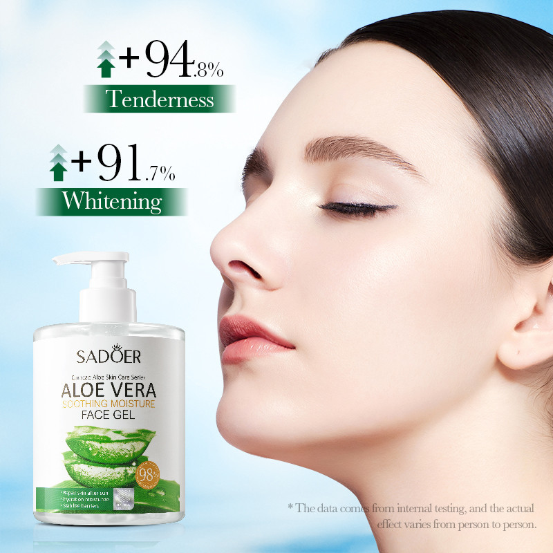 ROREC SADOER Aloe Vera Soothing Moisture Face Gel Repair Skin After Sun Hydration Moisturize ...