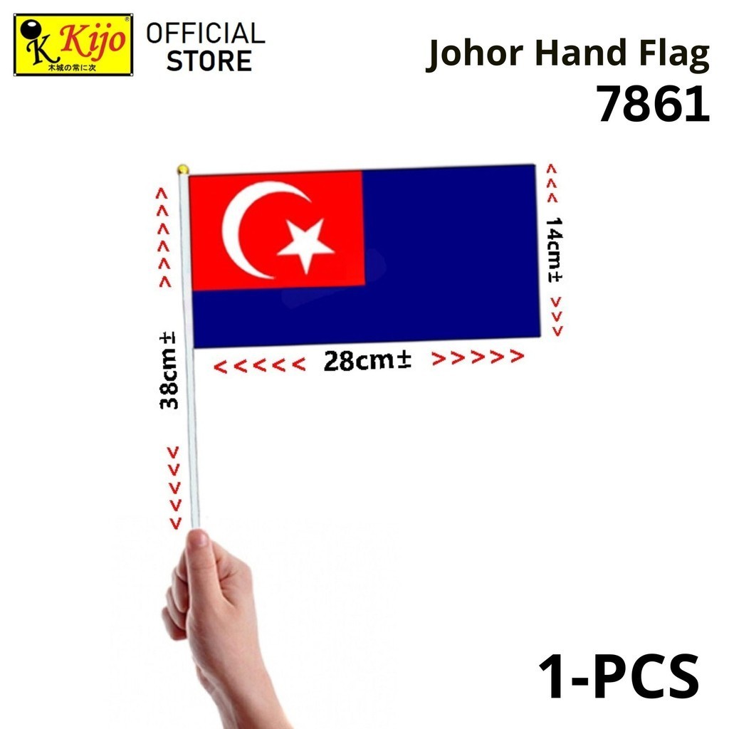 KIJO Johor Hand Flag Welcome Flag Nylon Polyester - F7861 | Shopee Malaysia