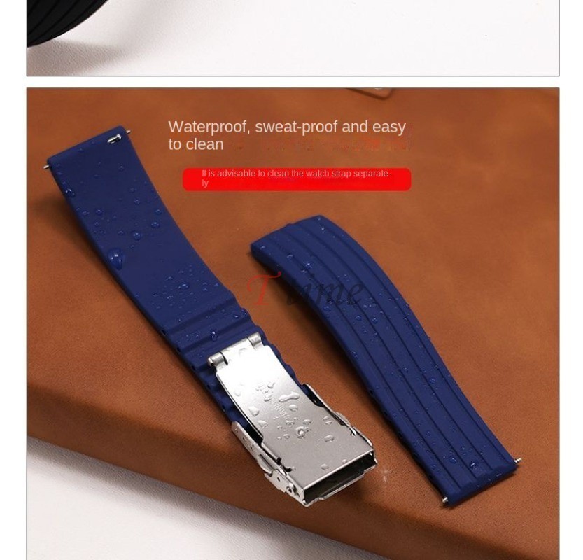 Eco-Drive Rubber Watch Band for CITIZEN Blue Angel 23 Sky Eagle 22mm ...