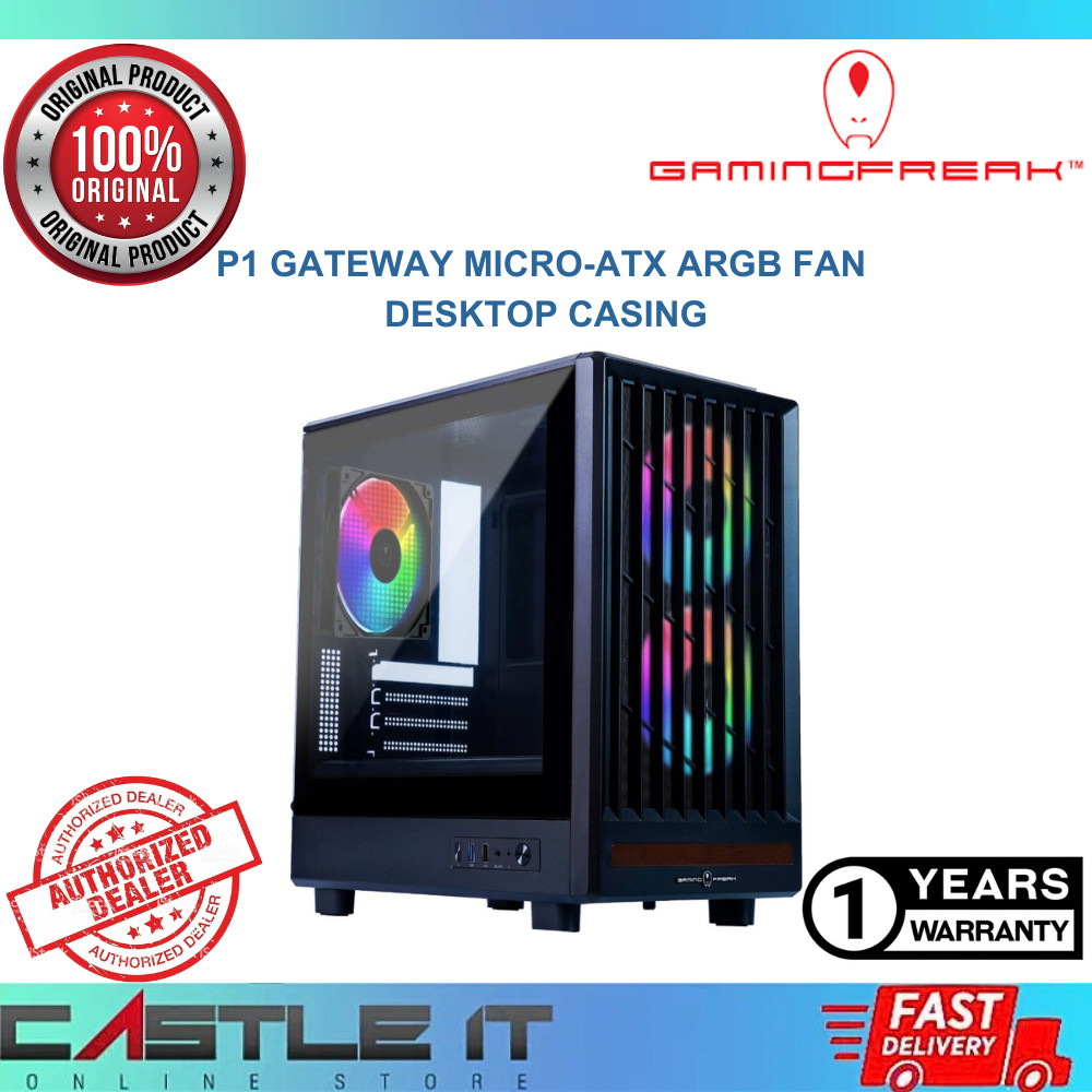 Gaming Freak P1 Gateway Micro-ATX MATX ARGB Fan Desktop AVF Casing ...