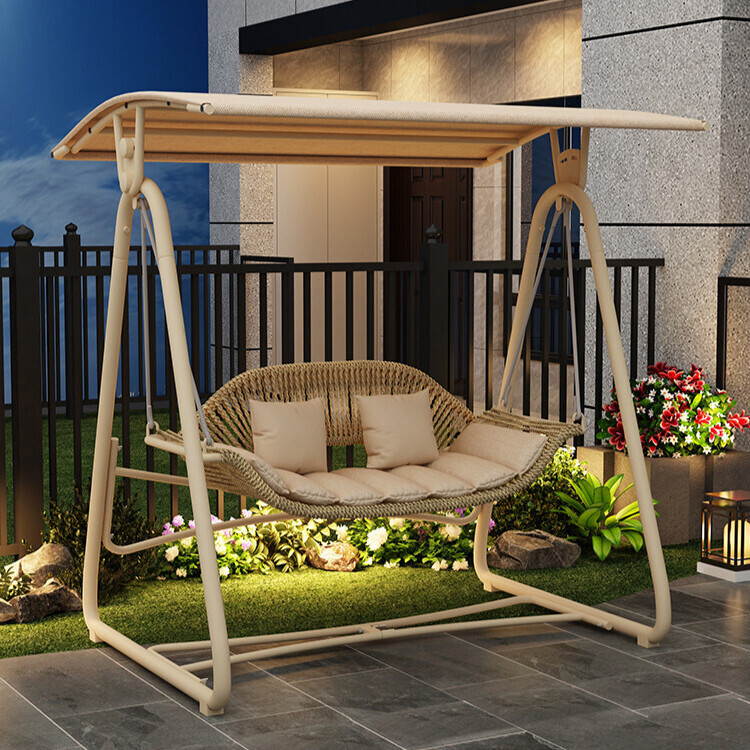 Buaian Outdoor Courtyard Multi-Person Swing Garden Villa Rocking ...