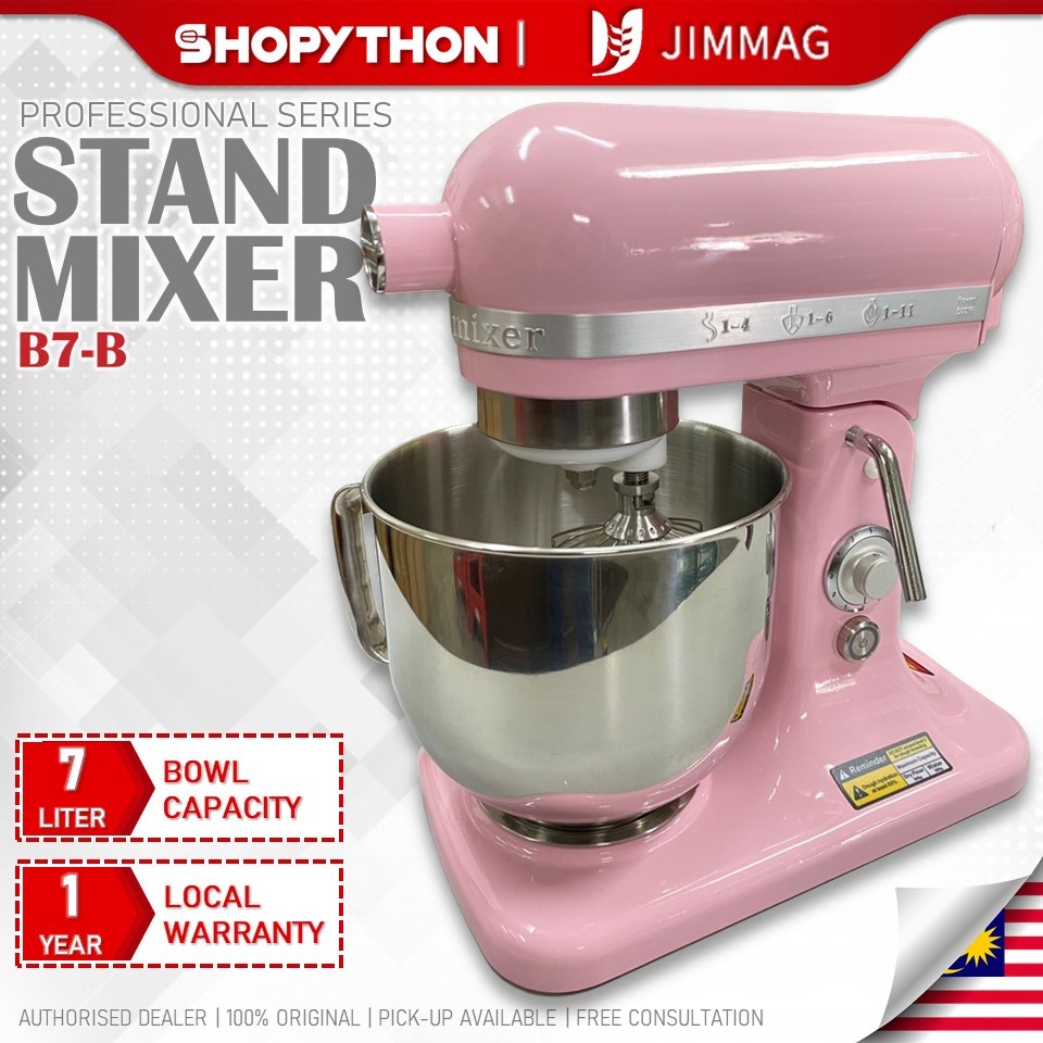 JIMMAG Stand Mixer B7-B - Pink (7.0L/500w) Heavy Duty DC Motor 11 Speed ...