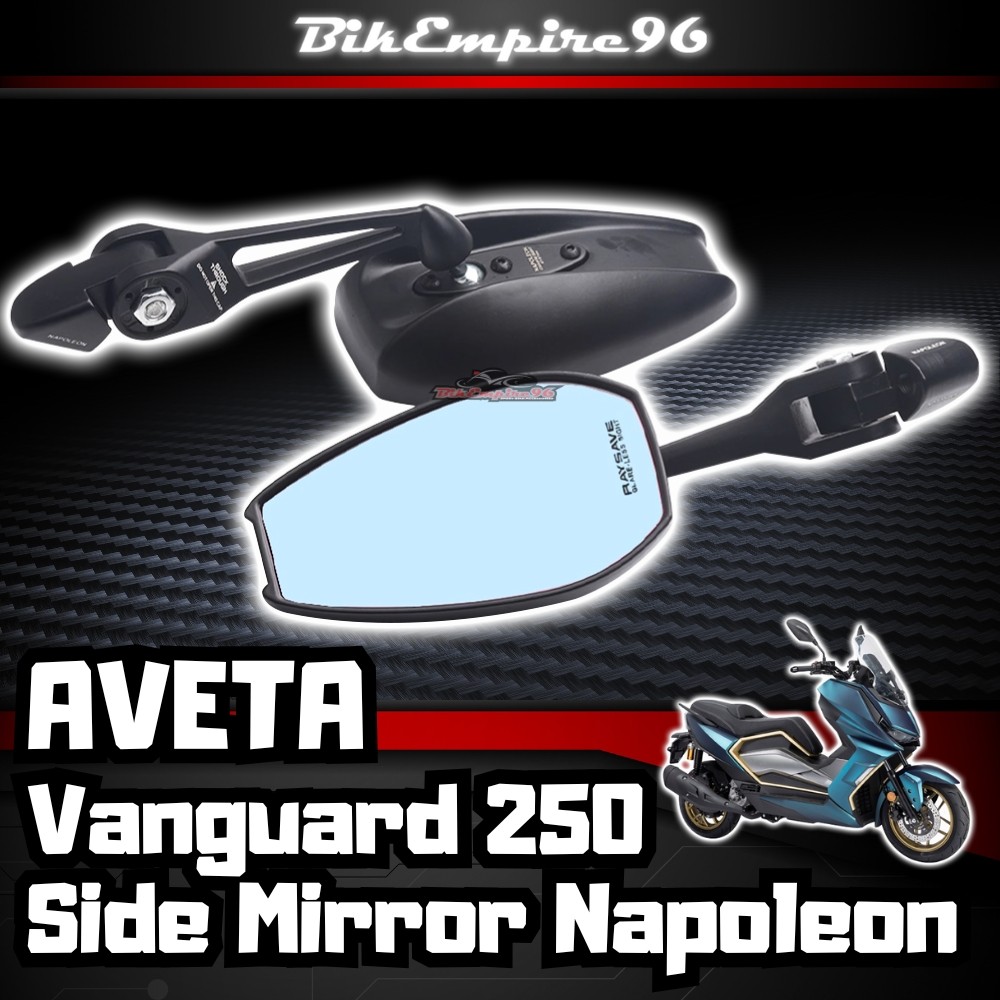 AVETA Vanguard 250 Side Mirror Napoleon Design CNC Aluminum Motorcycle ...