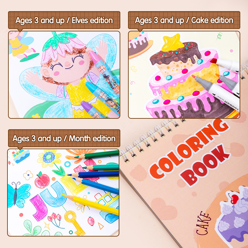 Deli Spiral Coloring Book For Kids Educational Art Drawing & Painting ...