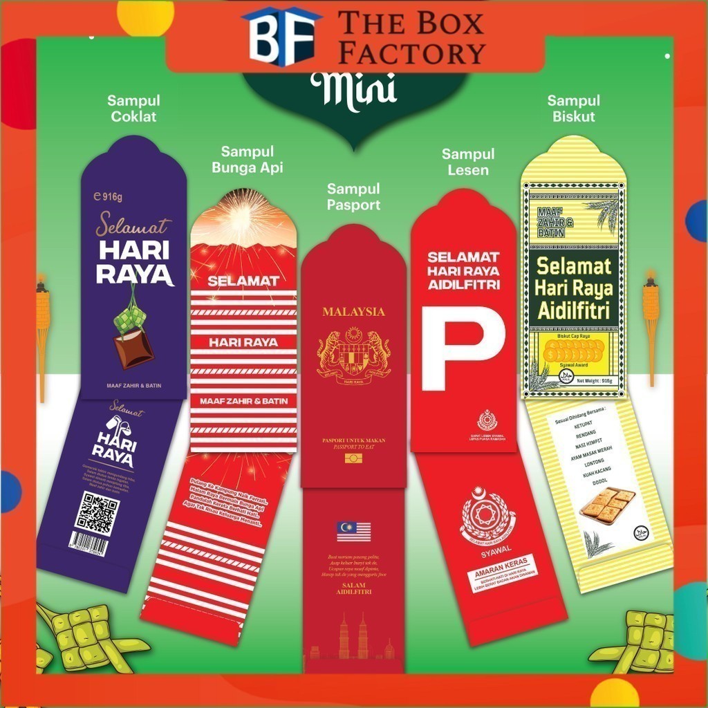 [2025 Design] 10pcs/Pkt Sampul Raya MIni Aidilfitri Kartun Angpau ...