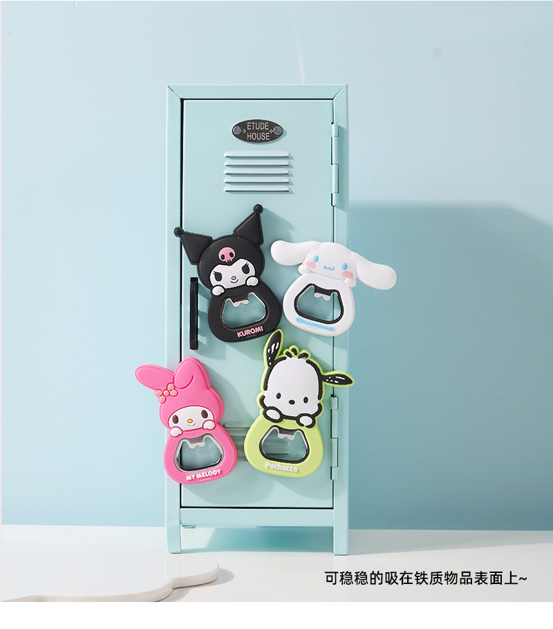 Sanrio Bottle Opener Kuromi Kawaii My Melody Refrigerator Magnet ...