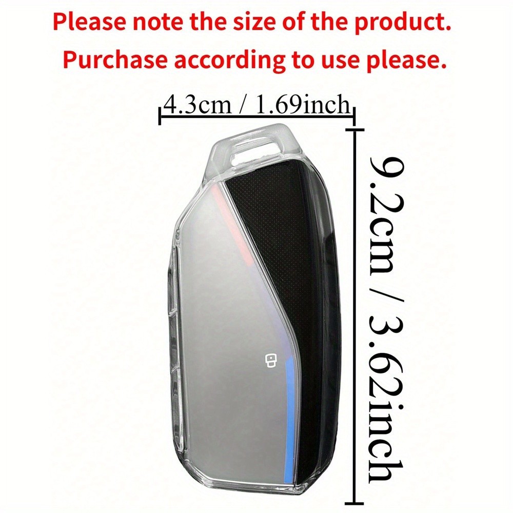 Transparent Soft TPU Car Smart Key Cover Case For BMW X1 iX XM X5 X6 X7 ...