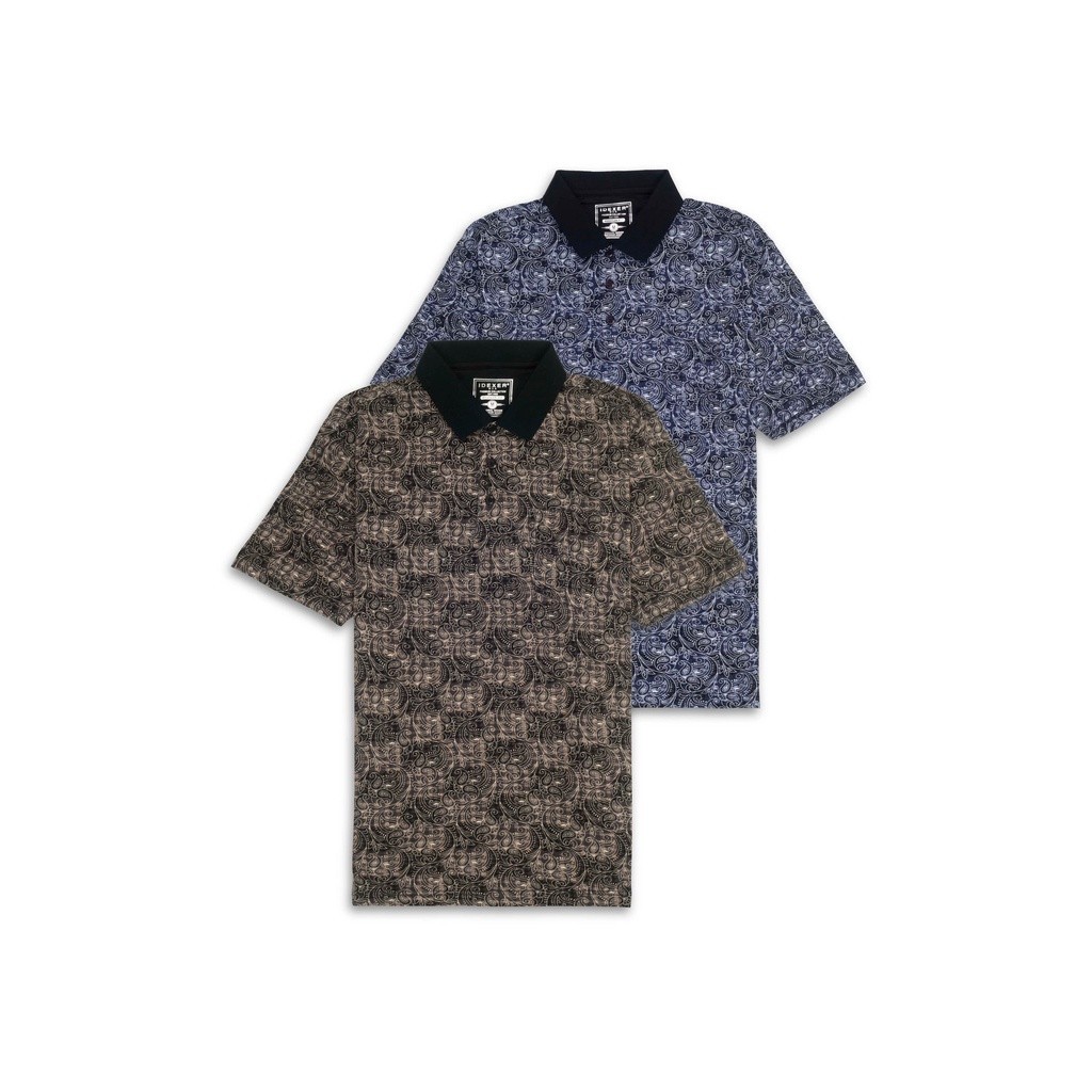 [Ready-Stock] IDEXER Seamless Pattern Polo Men's T-Shirt [Regular Fit ...