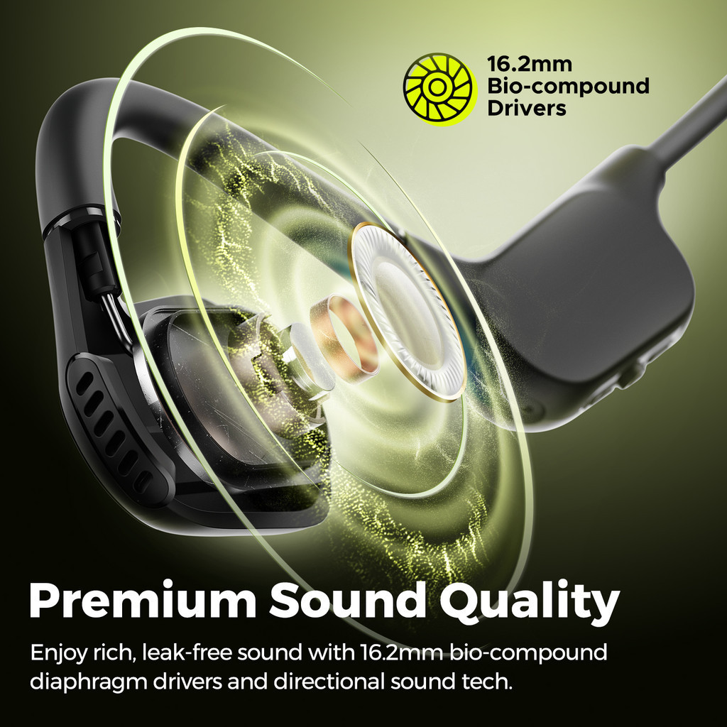 SoundPEATS RunFree Lite 2 Bluetooth 5.3 Sports Air Conduction Open Ear ...