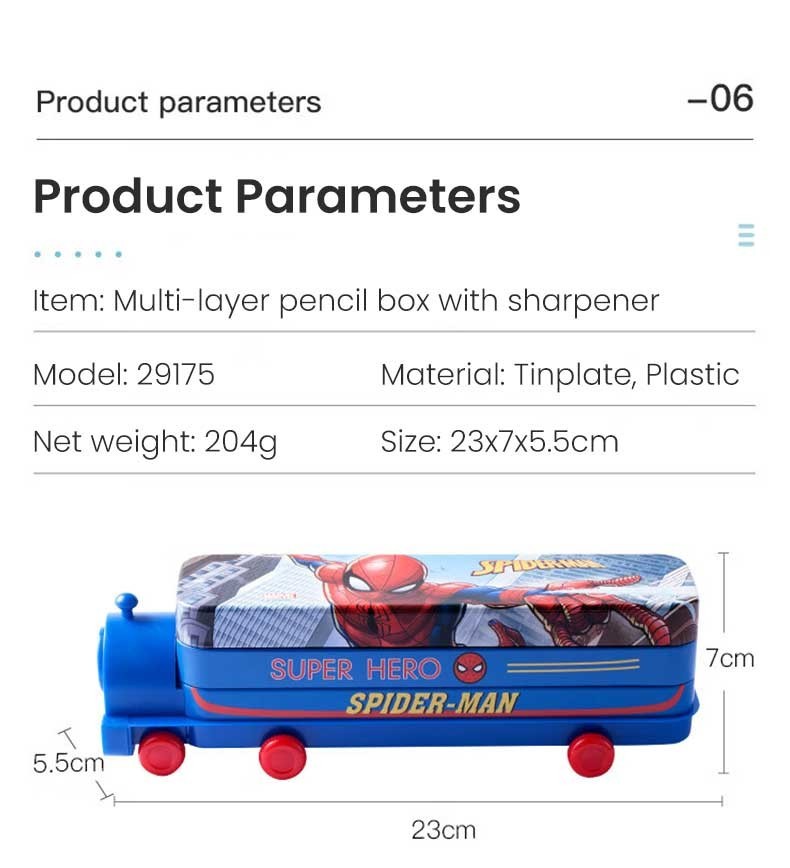 Disney Childrens Learning Stationery Box Cartoon Double Decker Train ...