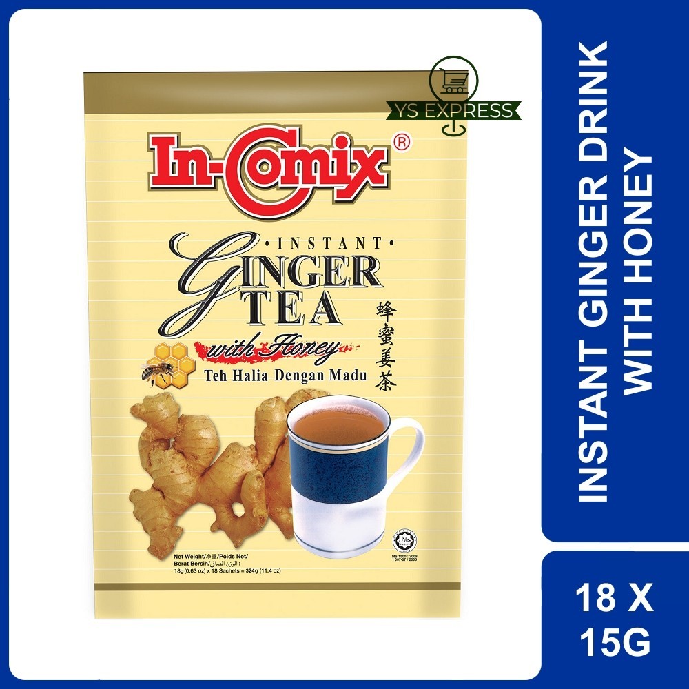 IN-COMIX Instant Ginger Drink with Honey 18X15G - Minuman Halia dengan ...