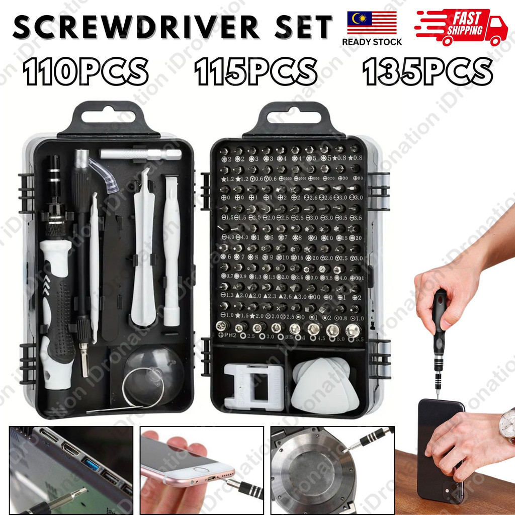 110 115 135 in 1 Magnetics Tool Kit Mobile Phone Repair 115PC Precision ...