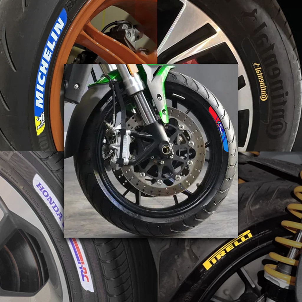 Motorcycle Wheel Tire Stickers Hot Melt Transfer Tire Decals | Shopee ...