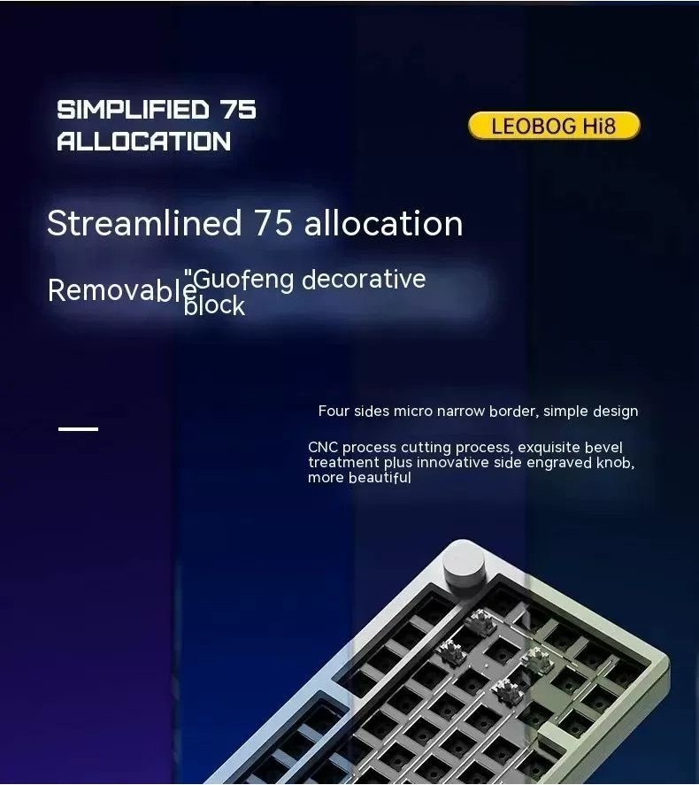 Ready stock! Leobog Hi8 Hi8SE Three Mode Bluetooth 2.4g Wireless RGB Mechanical Keyboard Hot ...