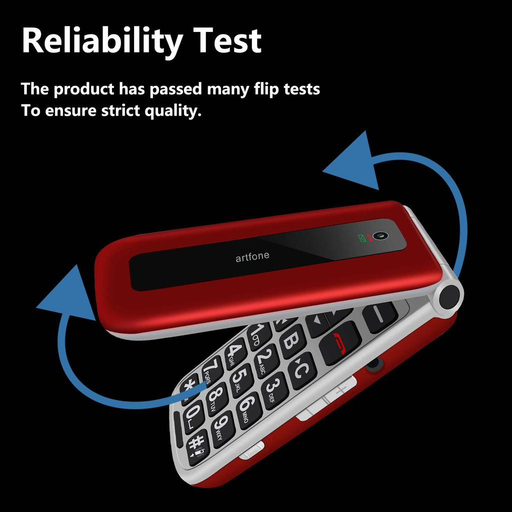 Artfone F20 Big Button Senior Flip Mobile Phone For Elderly Unlocked ...