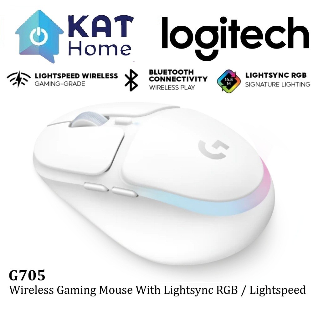LOGITECH G705 WIRELESS GAMING MOUSE WITH LIGHTSYNC RGB LIGHT ...