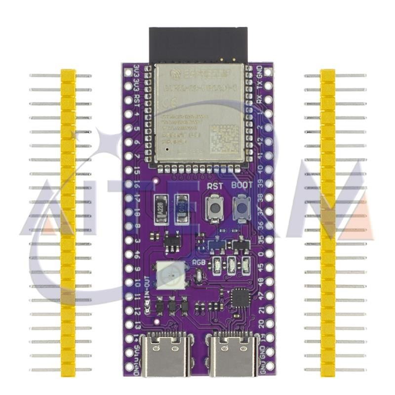 ESP32/ ESP32-S3/ESP32-C3 Dual Type-C Development Board ESP32-C3-DevKitM ...