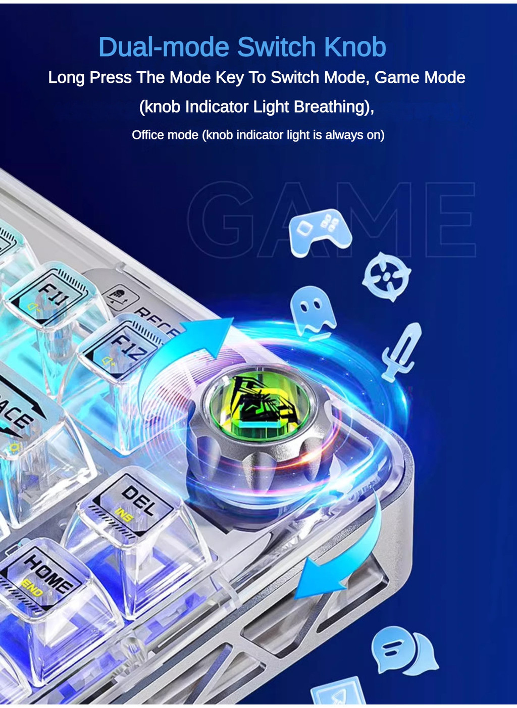 2024 New Arrival！AULA F81 2.4G Wireless Bluetooth Three-mode ...