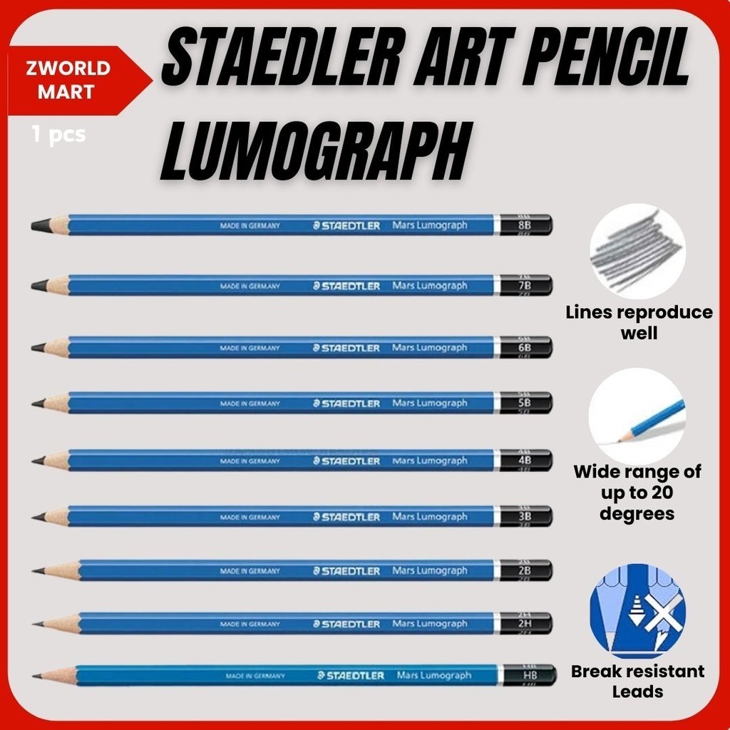STAEDLER Drawing/ Art Pencil Lumograph 100 Full Range | Shopee Malaysia